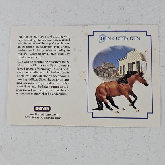 Breyer | Accents | Breyer Horse Dun Gotta Gun 23 Booklet Paper Only ...